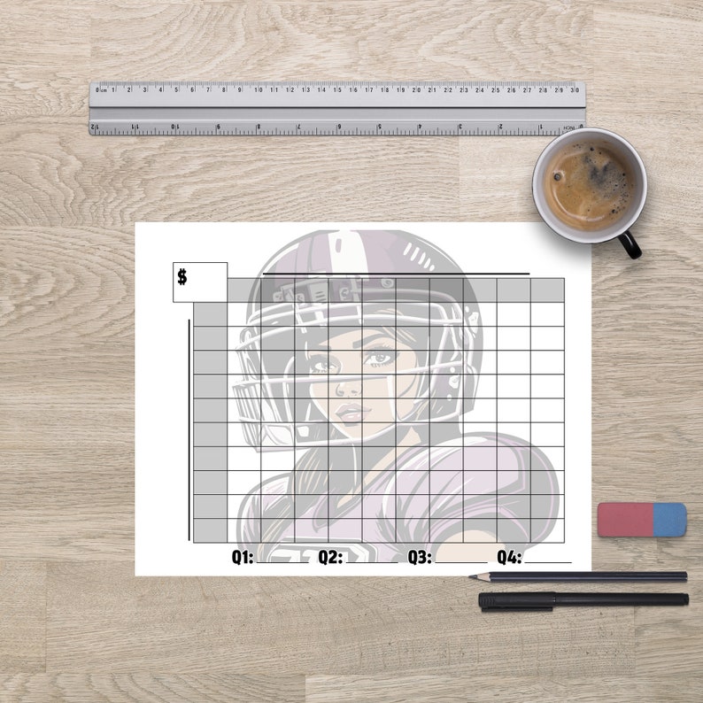 Super Bowl 2024 LVIII Printable Game Page, 100 Squares Football Pool ...