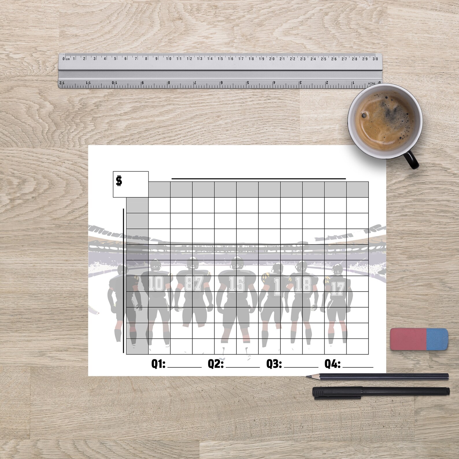 Super Bowl 2024 LVIII Printable Game Page, 100 Squares Football Pool ...