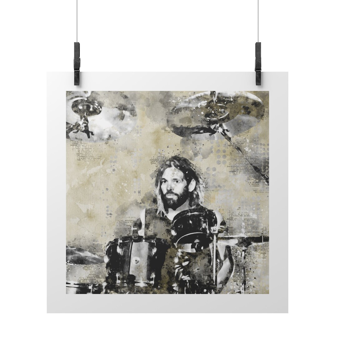 Taylor Hawkins Printable Digital Illustration Download 13"x13" #2 - Etsy