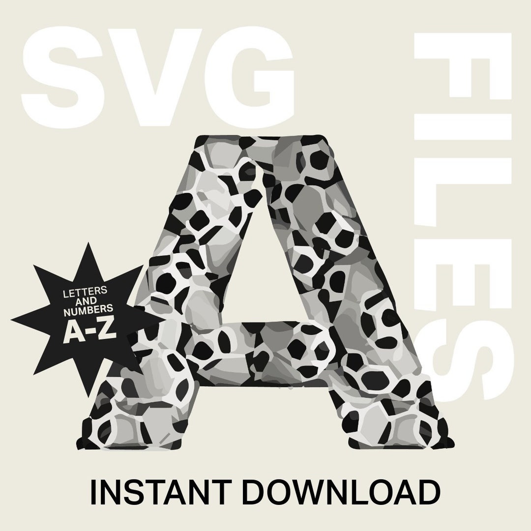 Soccer Ball Letters SVG Bundle, Team Monogram (instant Download) - Etsy