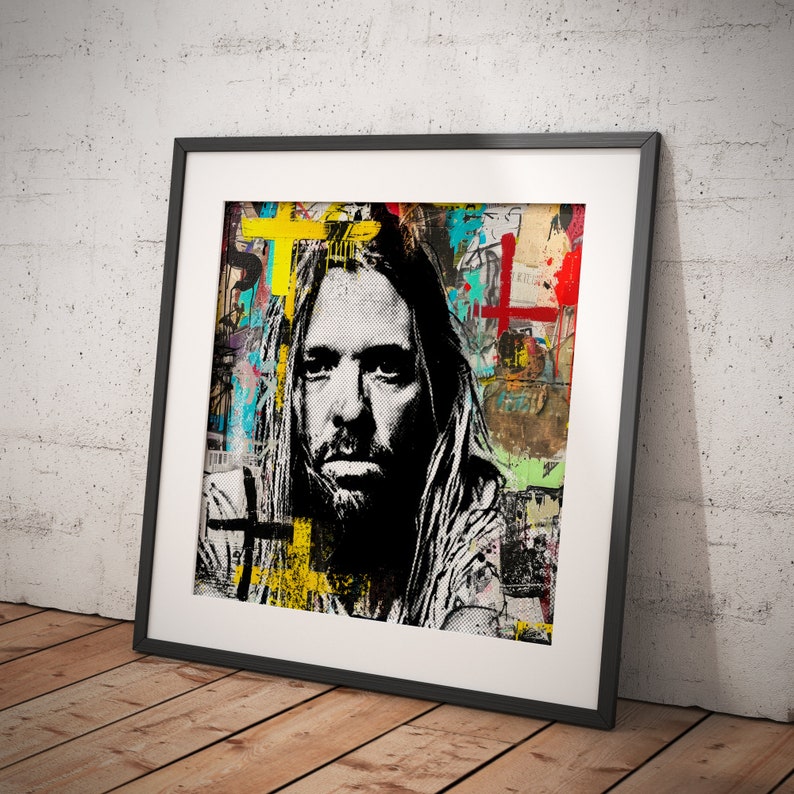 Taylor Hawkins Grunge Pop Art Print - Digital Download | Edgy Wall Art ...