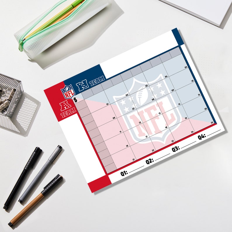 Printable Football Classic 100 ,50 ,25 Squares With Numbers Instant ...