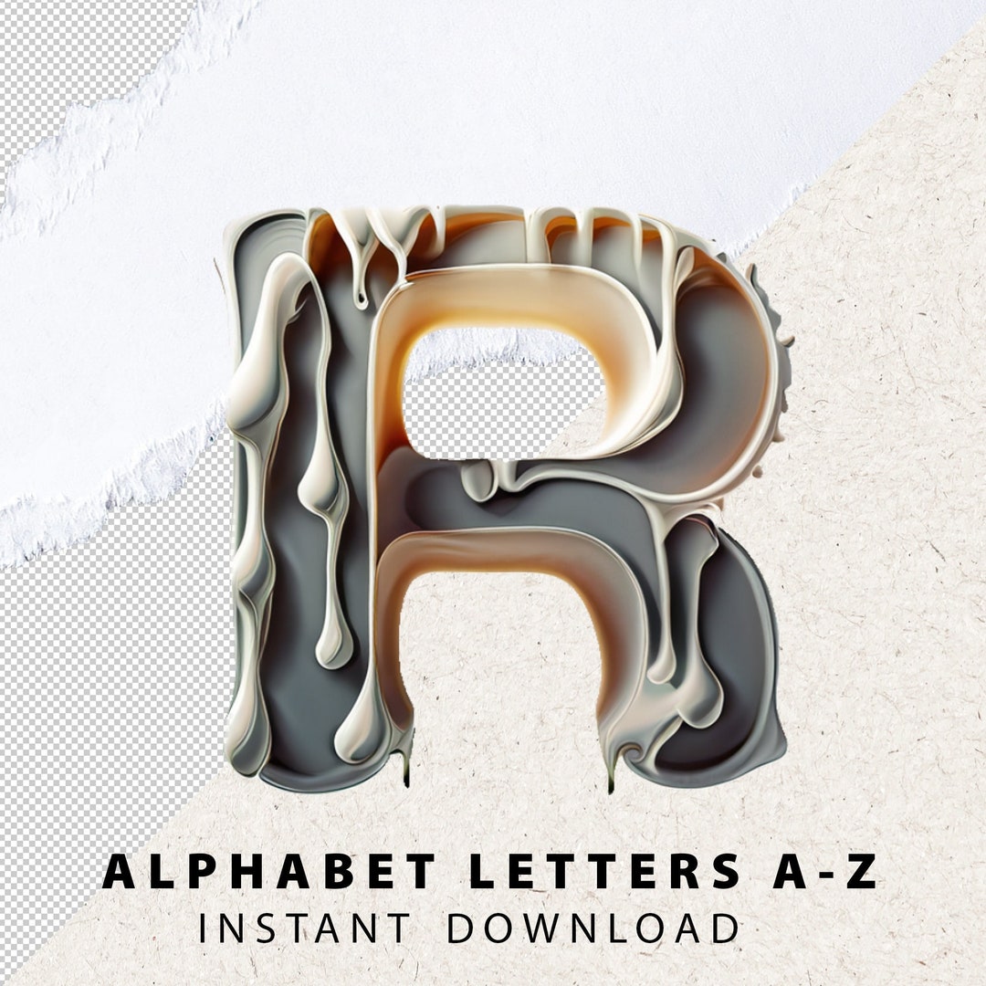 Dripping With Cream PNG Letters & Numbers Set Creamy Bundle A-Z ...