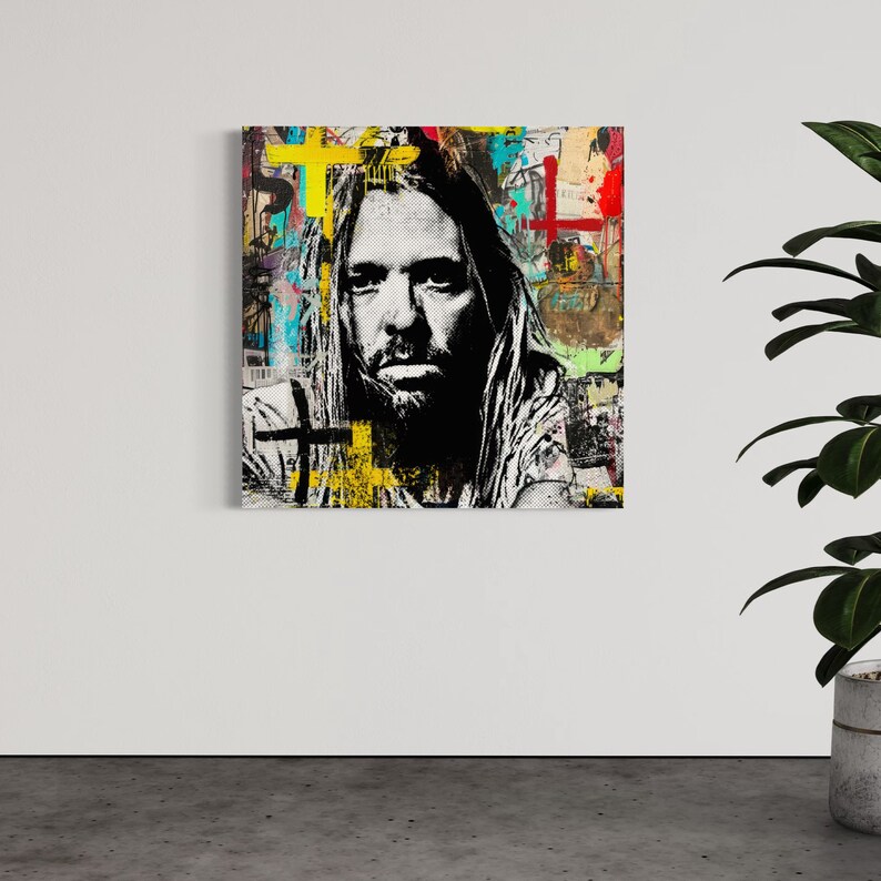 Taylor Hawkins Grunge Pop Art Print - Digital Download | Edgy Wall Art ...