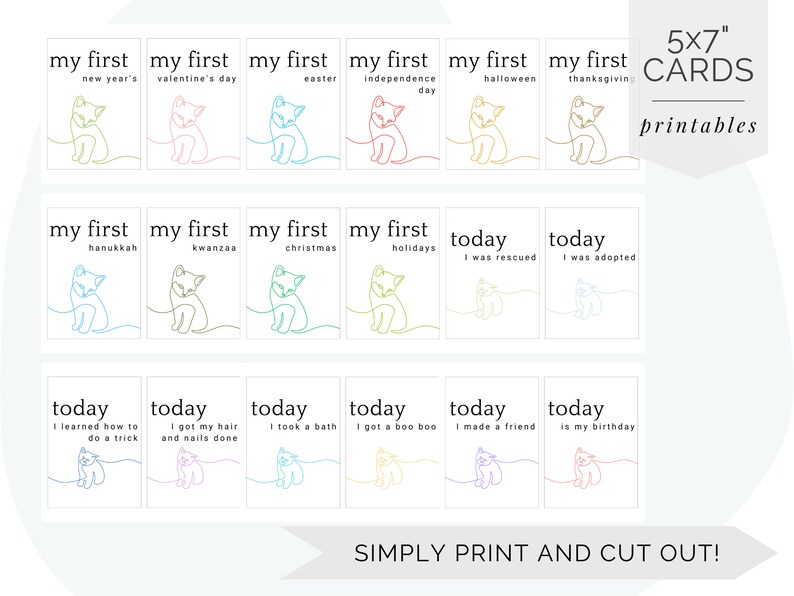 Pet Milestone Cards Puppy Milestone Cards Dog Milestone - Etsy