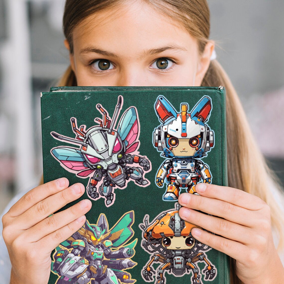 50 Anime Mecha Robot Sticker Pack, Large Variety of Colorful, Cute ...