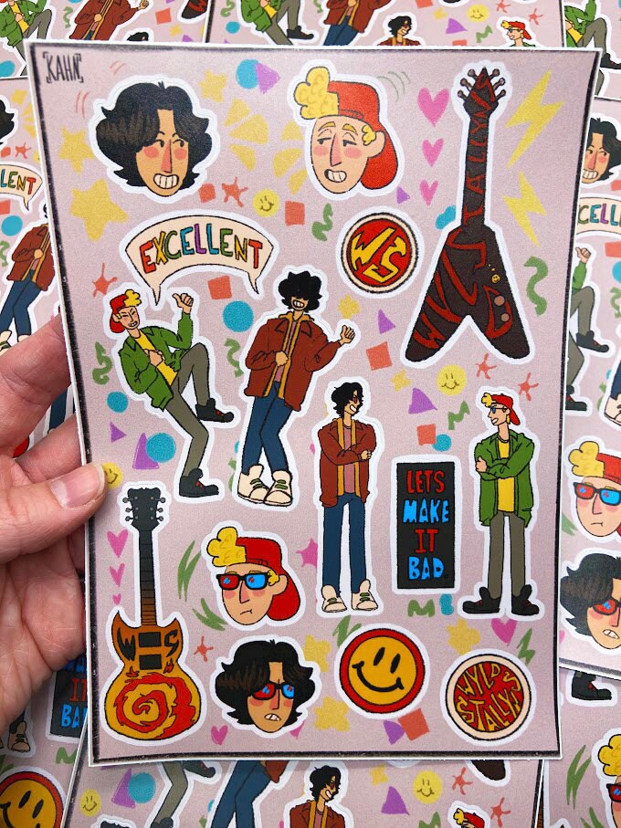 Bill and Ted's Bogus Journey A5 Sticker Sheet - Etsy