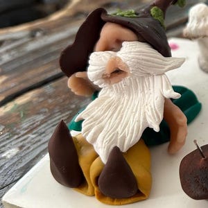 Forest Forager Gnome- Polymer Clay Figure - Etsy