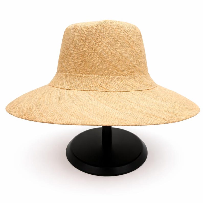 Flat Brim Raffia Sunhat in Natural Madagascan - Etsy