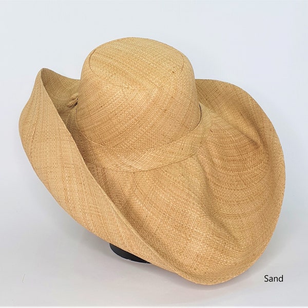 Raffia Curve Brim Hat - Etsy