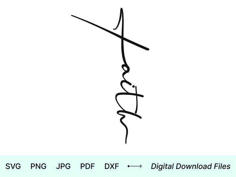 Faith Cross - Vertical SVG, Faith Clipart, Circut, Silhouette T-shirt ...