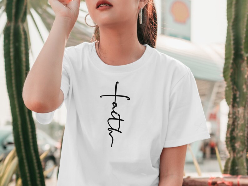 Faith Cross - Vertical SVG, Faith Clipart, Circut Silhouette T-shirt ...