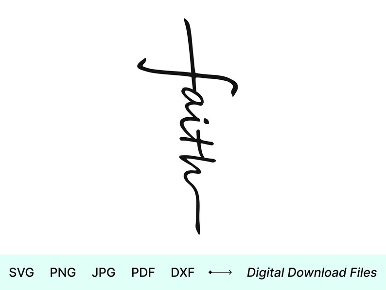 Faith Cross - Vertical SVG, Faith Clipart, Circut Silhouette T-shirt ...