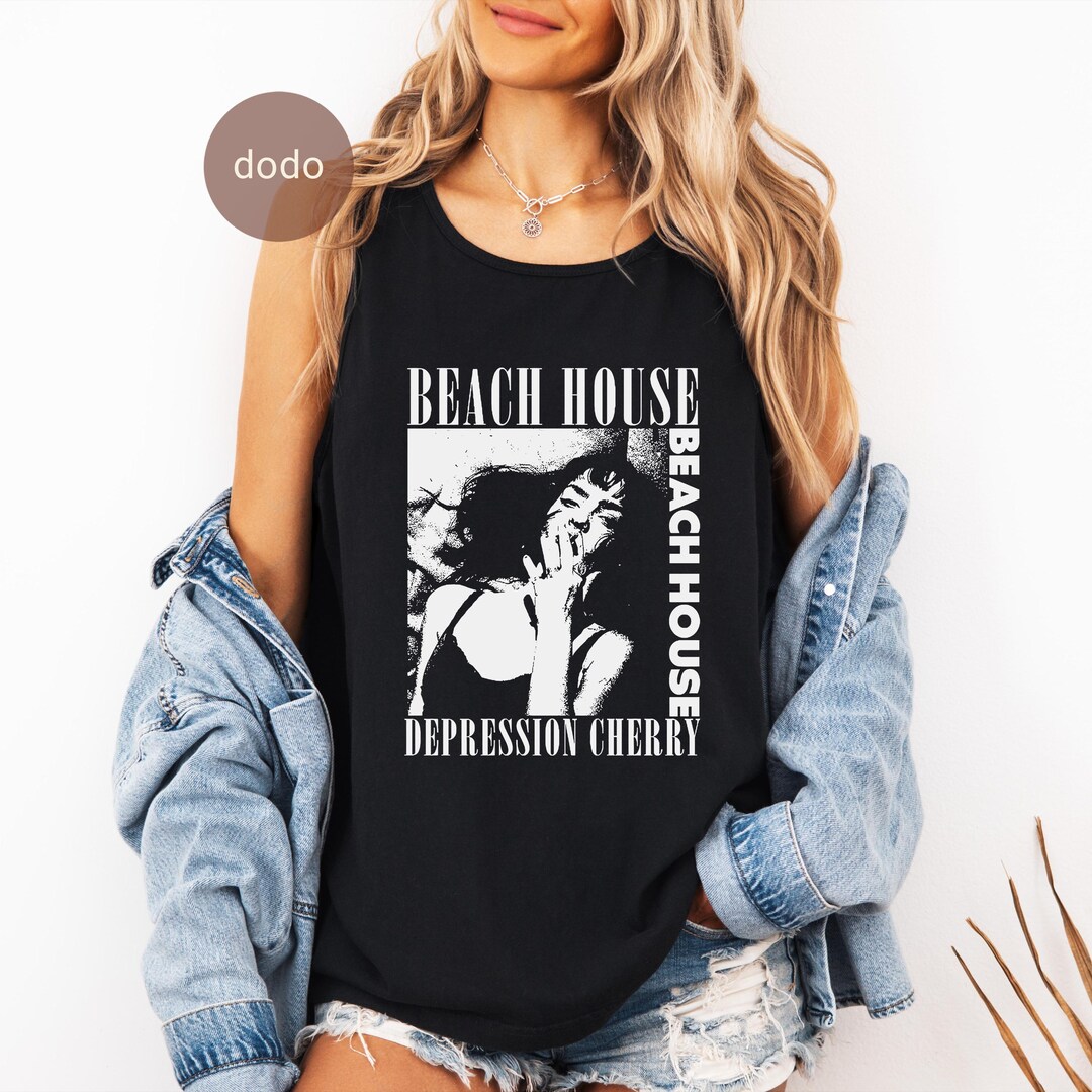 Premium Beach House Tank Top - Pop Music Top - Depression Cherry ...