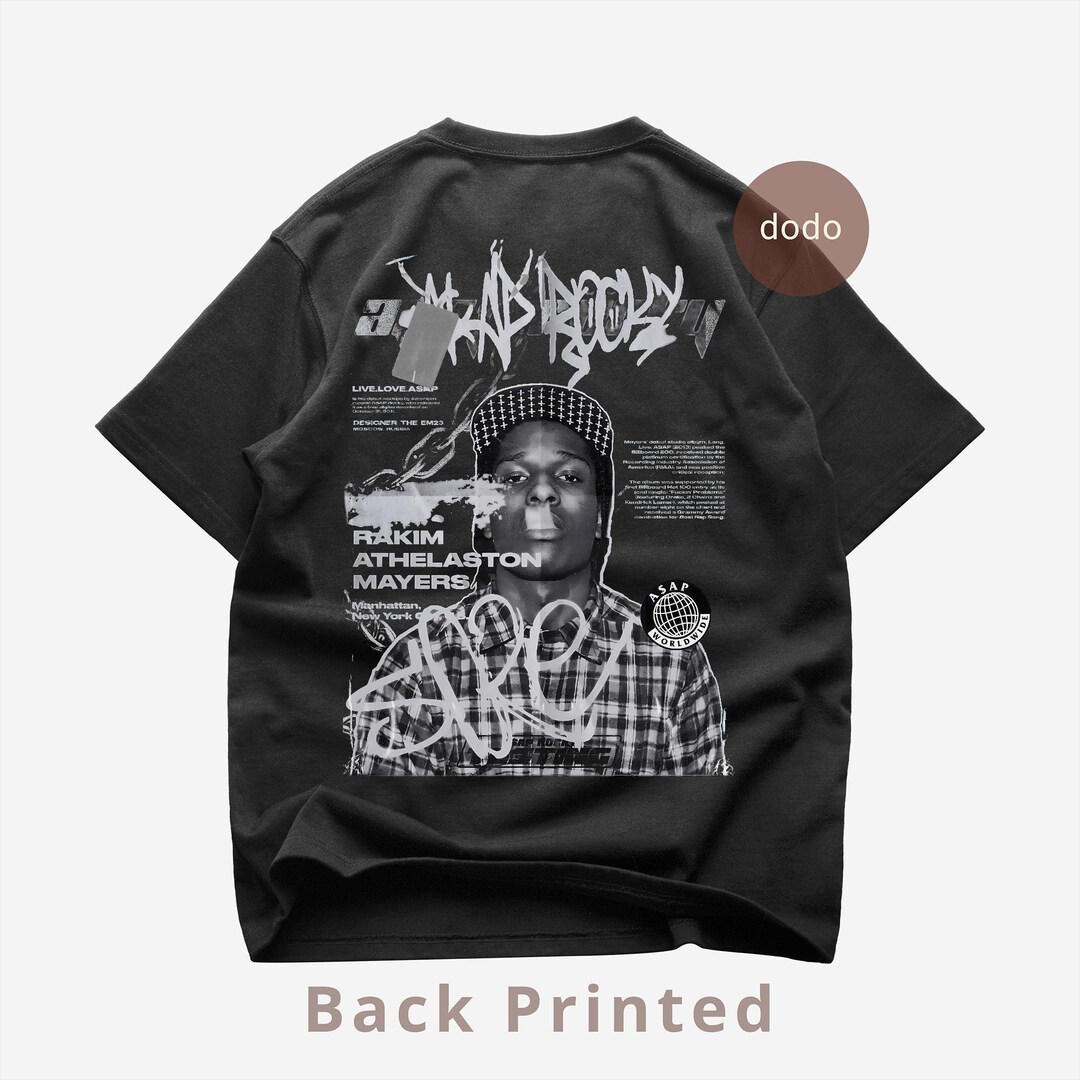 ASAP Rocky Back T-shirt - Rap Music Shirt - Sundress Single - ASAP ...
