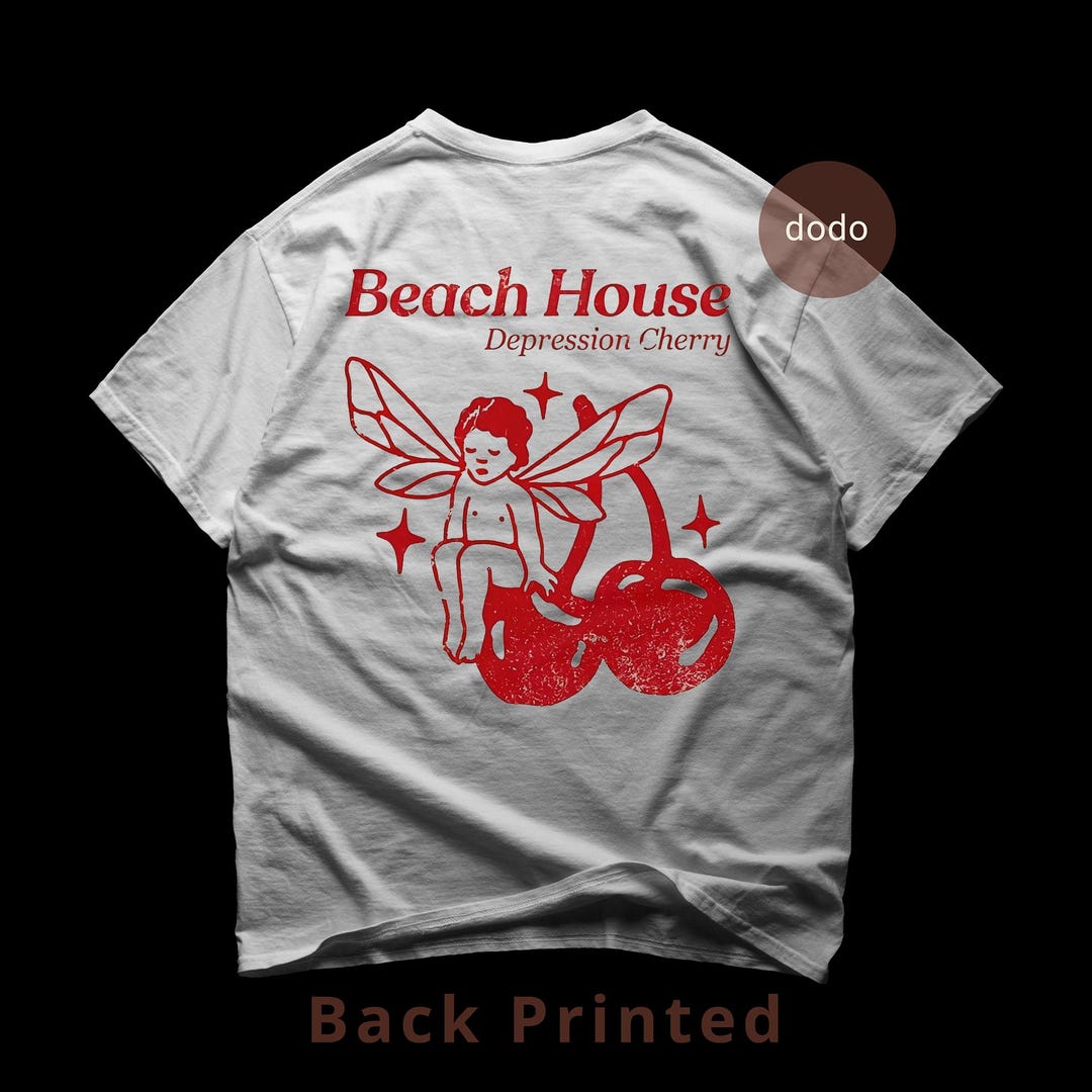 Beach House Back T-shirt - Pop Music Shirt - Depression Cherry Album ...