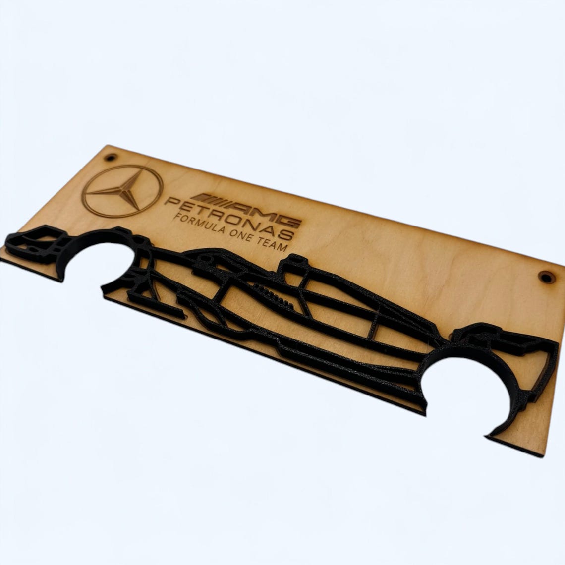 Formula 1 Printed Wall Art With F1 Tyre Keychain Holders Mercedes AMG ...