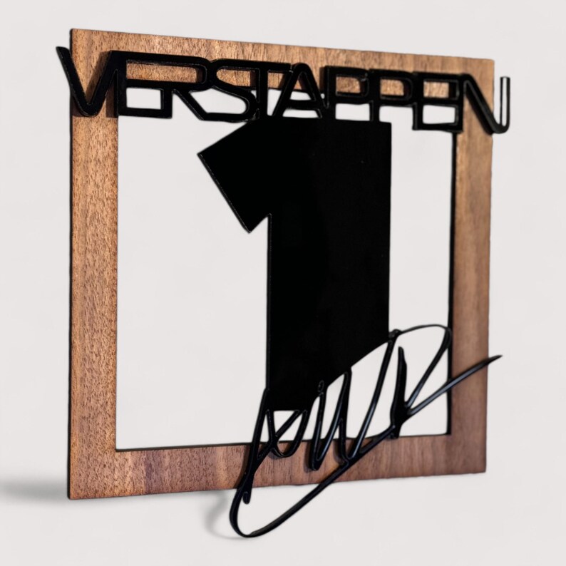 Max Verstappen Art Formula 1 Signature Outline Frame F1 Wall Art Red ...