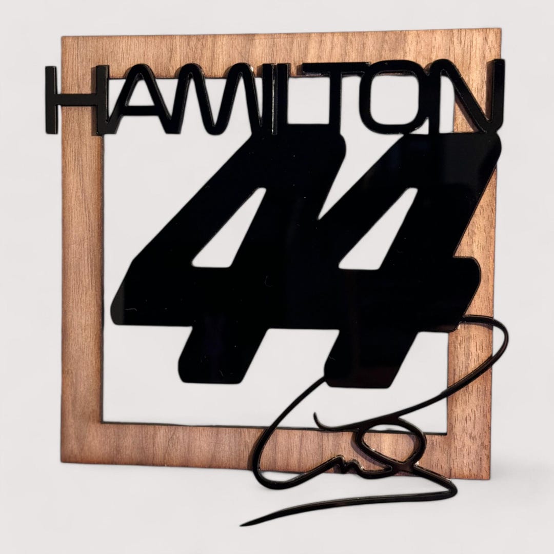 Lewis Hamilton Art Formula 1 Signature Outline Frame F1 Wall Art ...