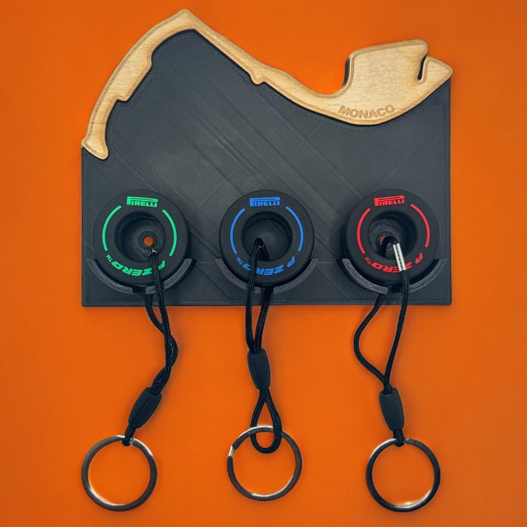 F1 Hanger Holder Wall Mounted Formula 1 Tyre Keyring Holder Laser ...