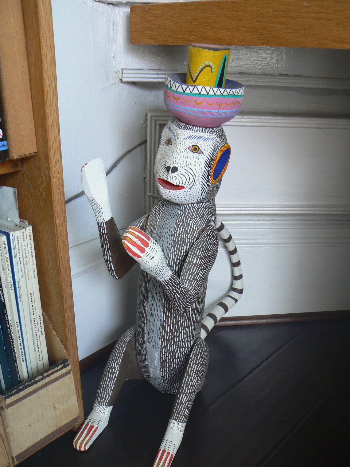 Mexican Carved Wooden Monkey - Etsy