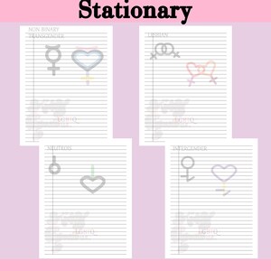 Printable Letter Writing Paper, LGBTQ & Gender Symbol 20 Page ...