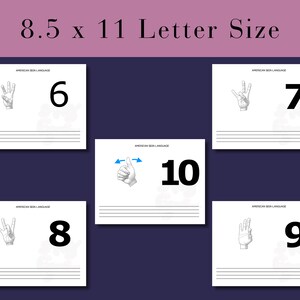 American Sign Language Numbers, ASL Flash Cards, ASL Digital Prints ...
