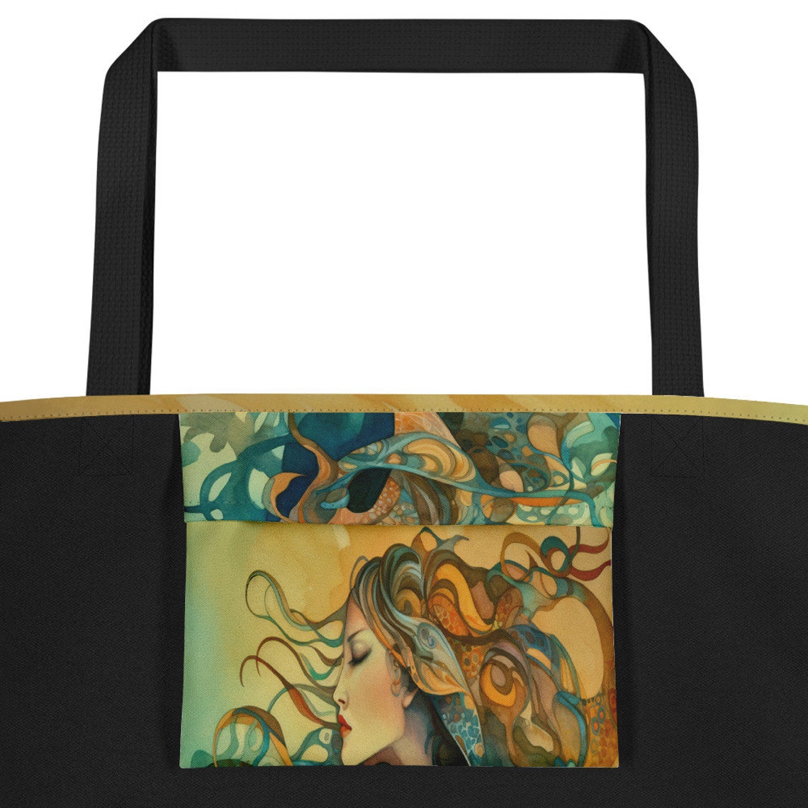 Abstract Woman Artistic Tote Large Capacity Unique Statement Shoulder ...