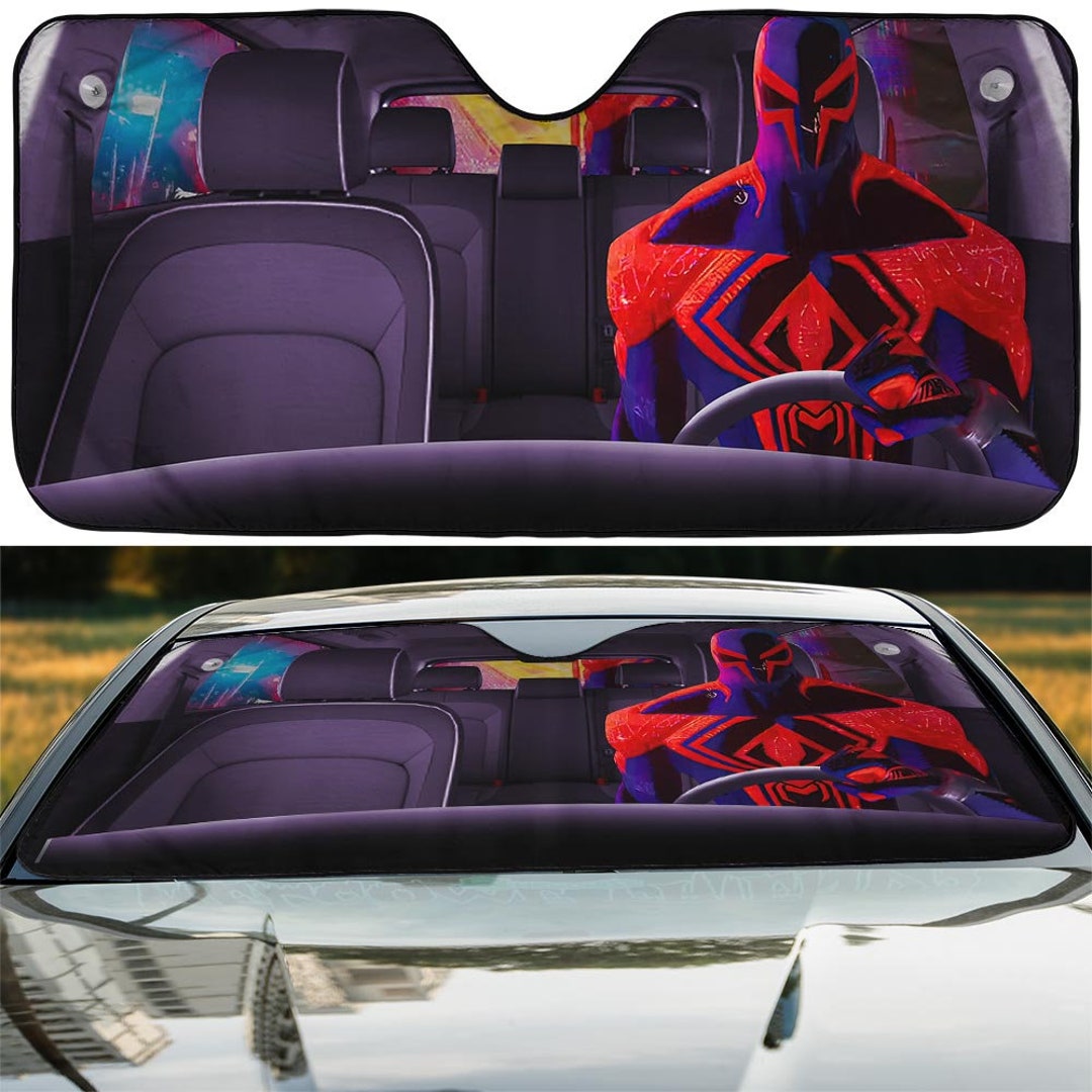 Spider Man 2099 Car Sunshade Miguel O'hara Spider Man - Etsy