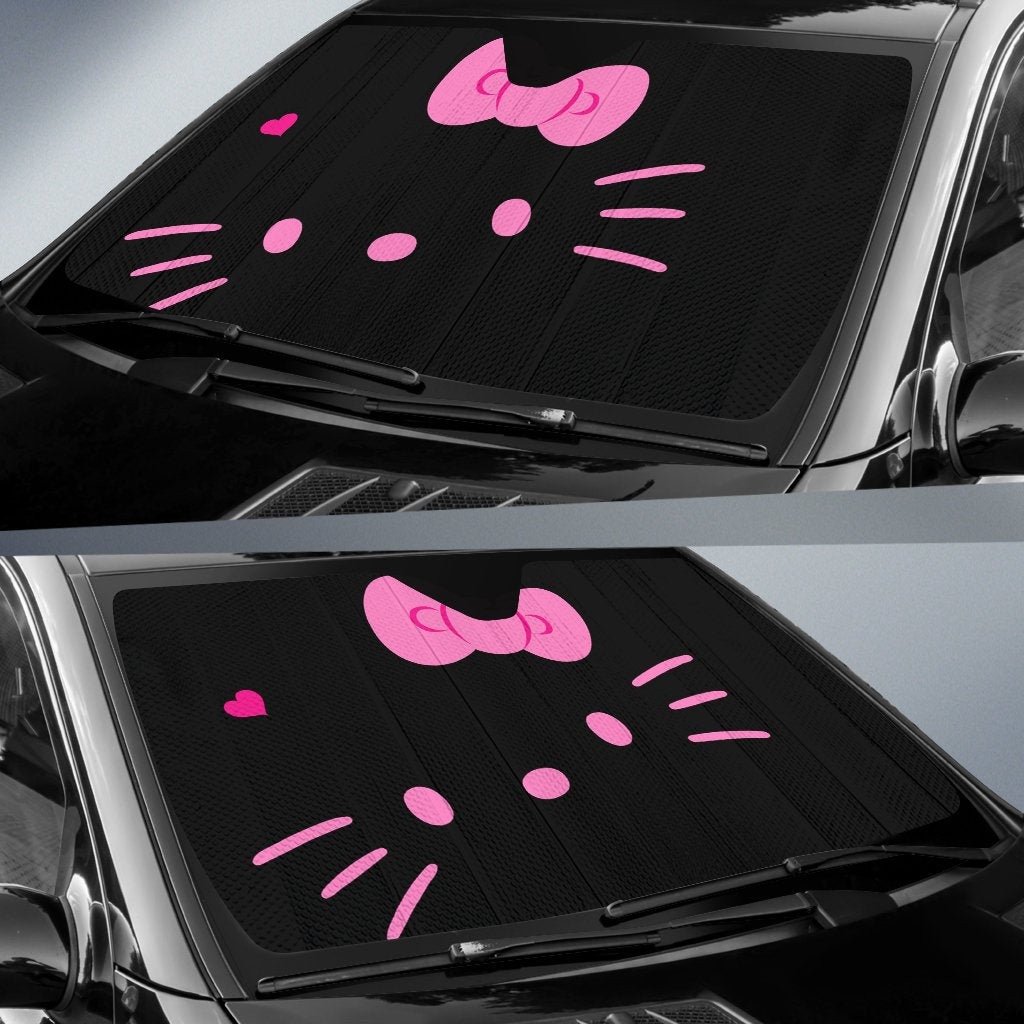 Hello Kitty Face Car Sun Shade Designed & Sold By Guadeloupe*dormé