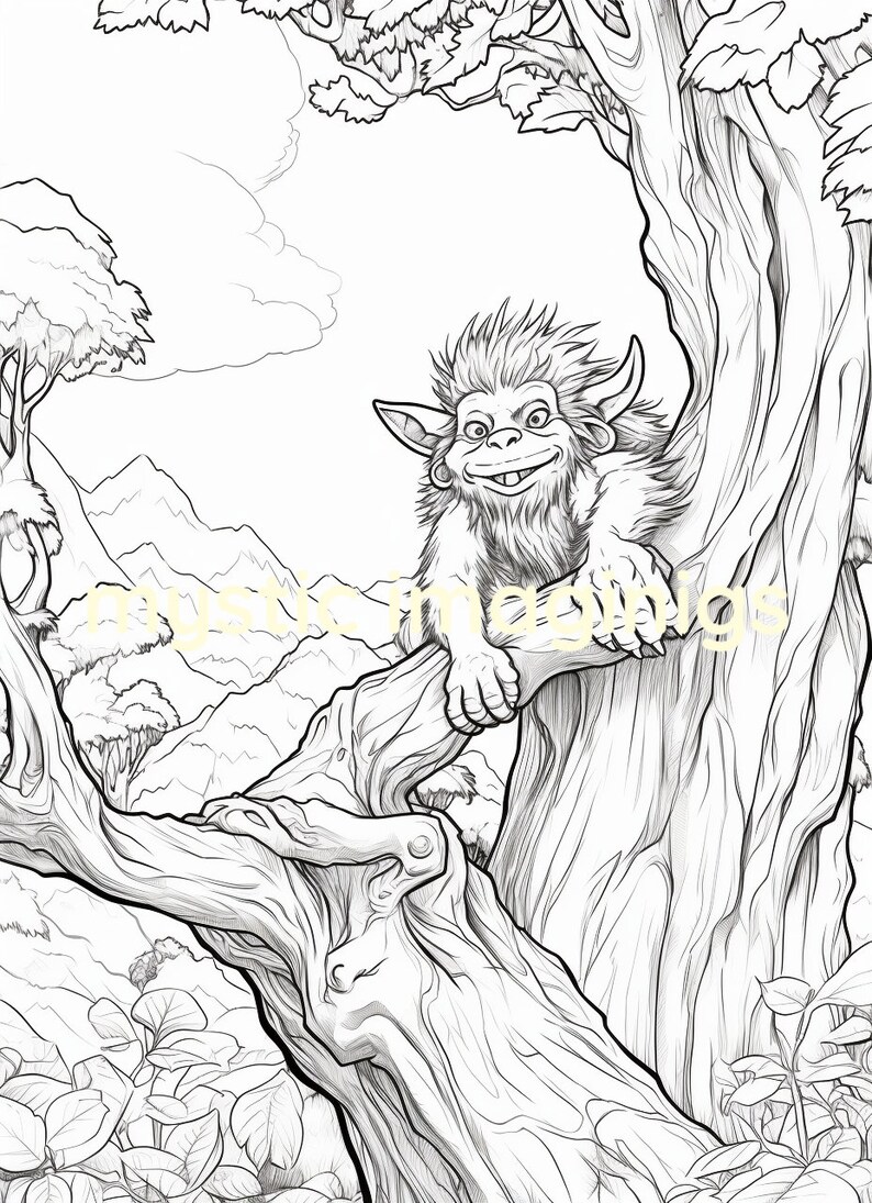 Printable Troll Coloring Pages for Kids. Twelve Colorings. Digital Pdf ...