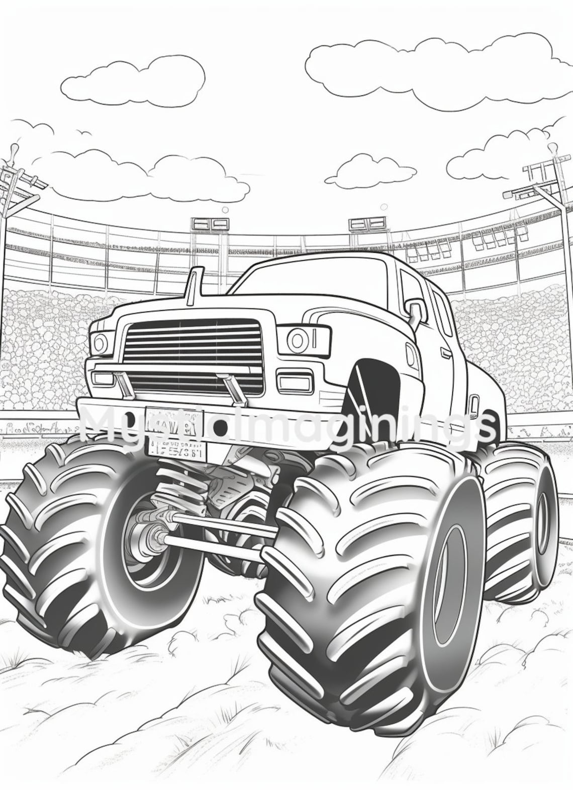 Printable Monster Truck Coloring Pages for Kids. Sixteen Colorings ...
