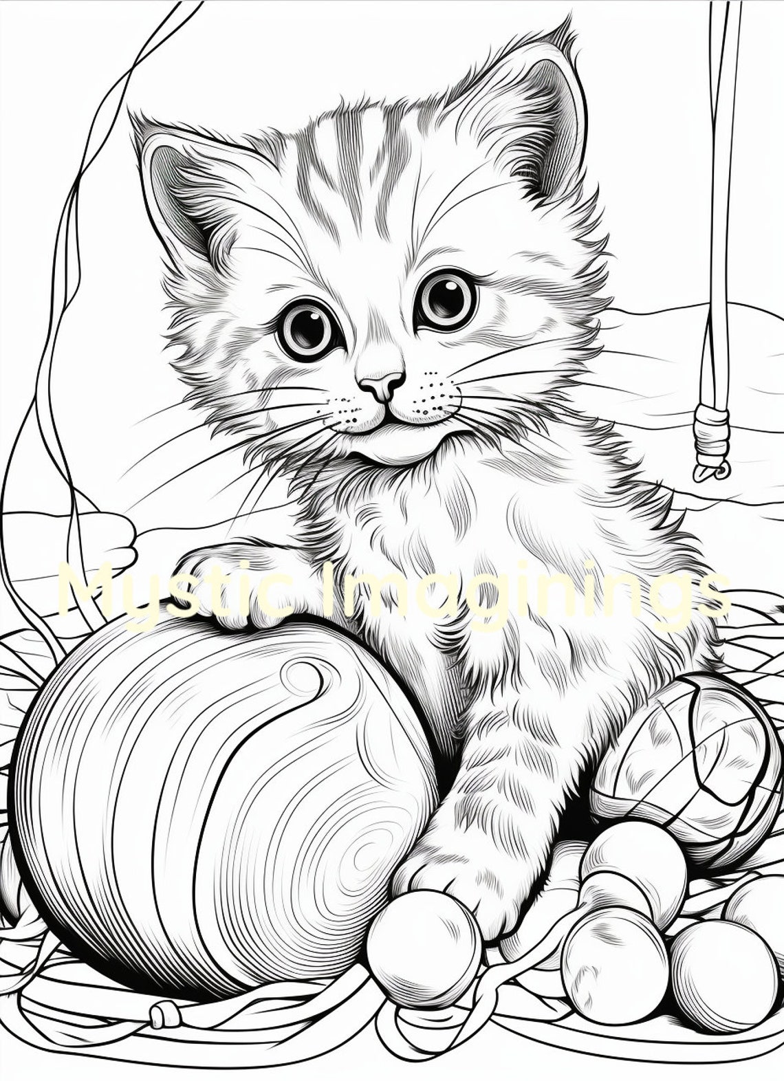 Printable Puppy and Kitten Coloring Pages for Kids. Twelve Colorings ...
