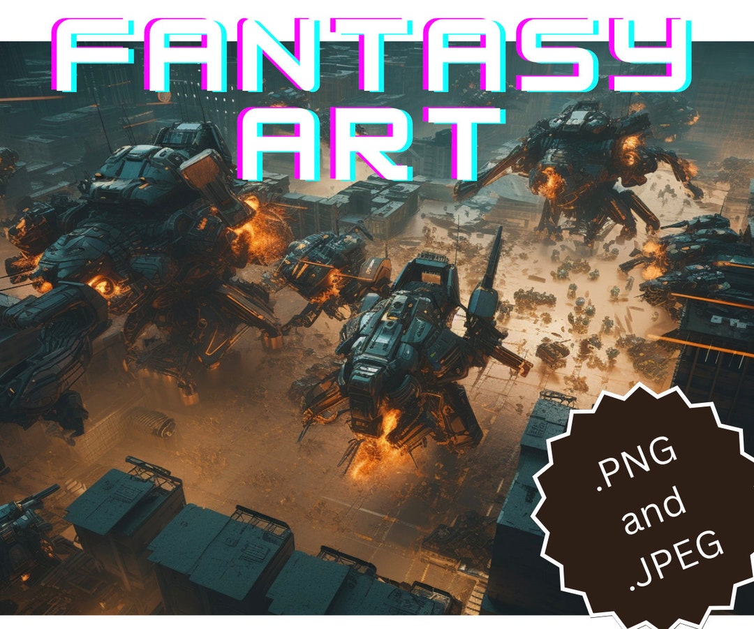 Robot Battle, City Streets, Sci Fi, Mech Warfare, Awesome Art, RPG ...