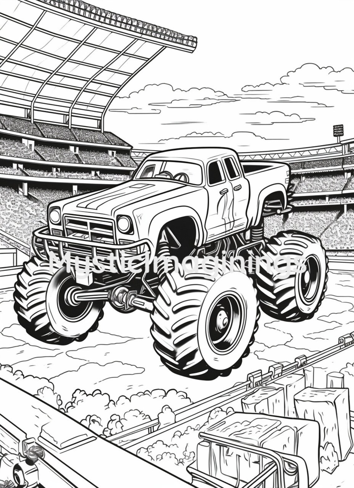 Printable Monster Truck Coloring Pages for Kids. Sixteen Colorings ...