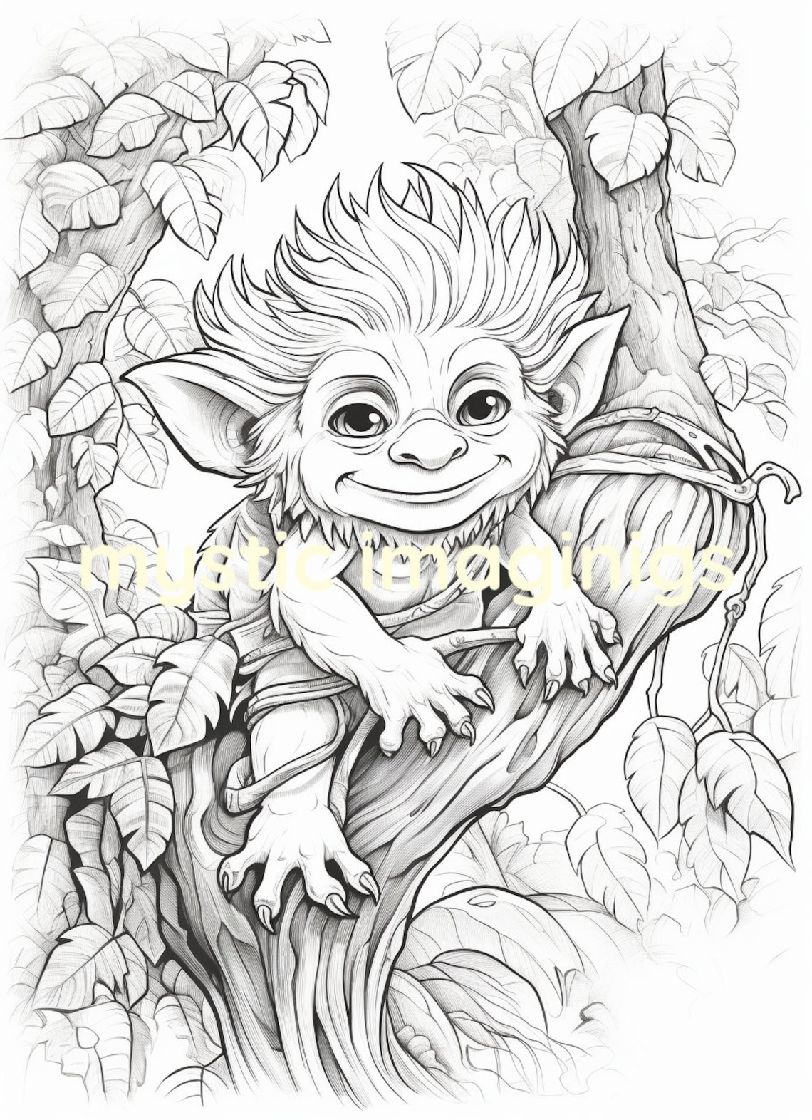 Printable Troll Coloring Pages for Kids. Twelve Colorings. Digital Pdf ...