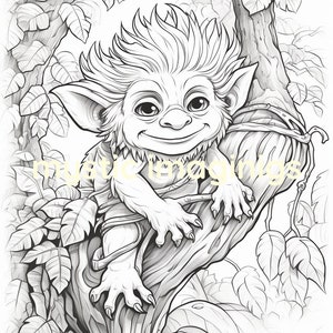 Printable Troll Coloring Pages for Kids. Twelve Colorings. Digital Pdf ...