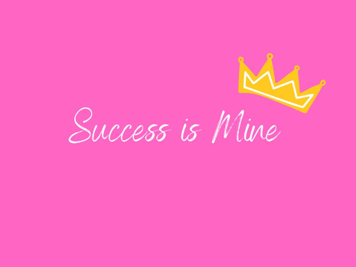 Success is Mine Digital Download Canva - Etsy