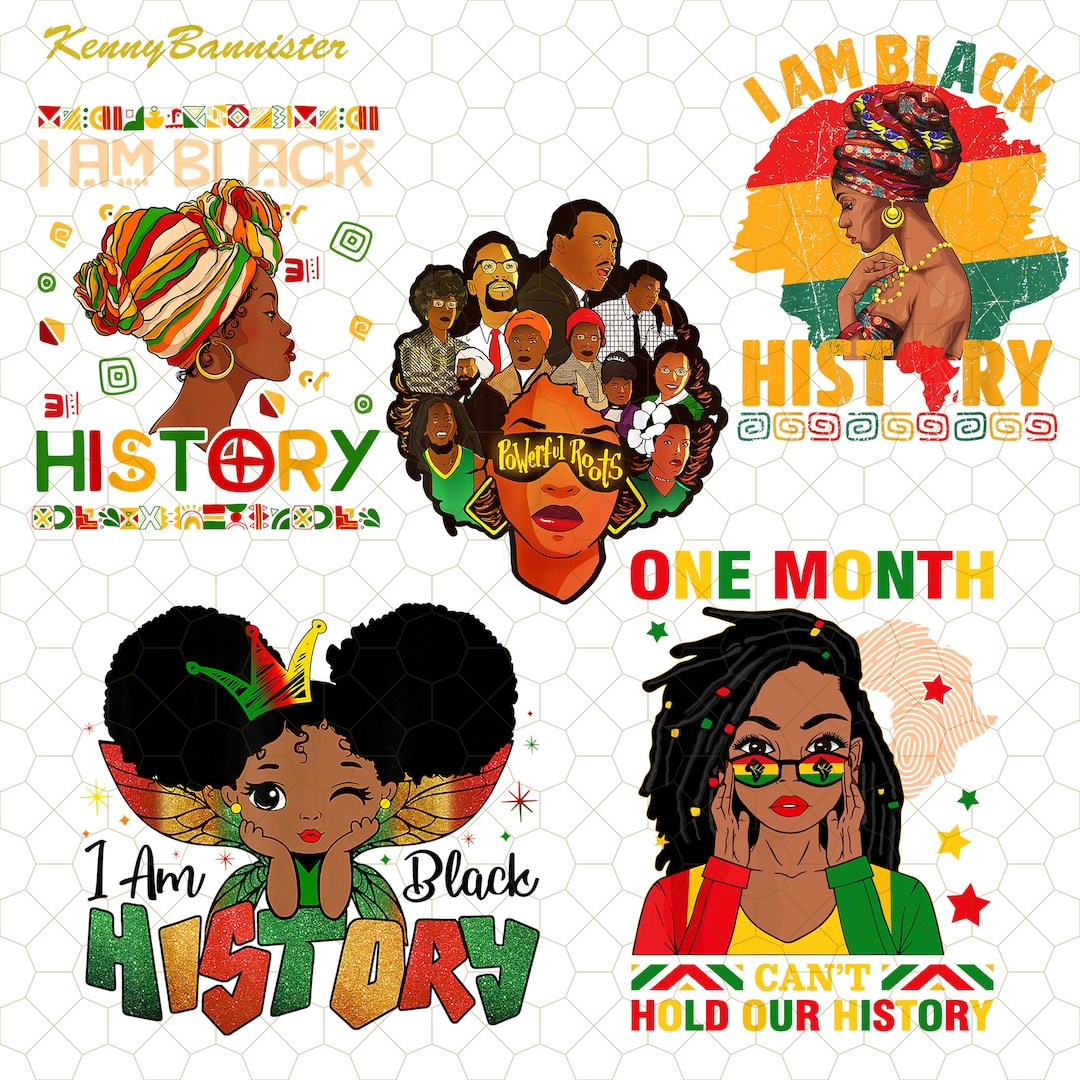 Bundle I Am Black History Month Png, Melanin Queen Afro Girl Png, I Am ...