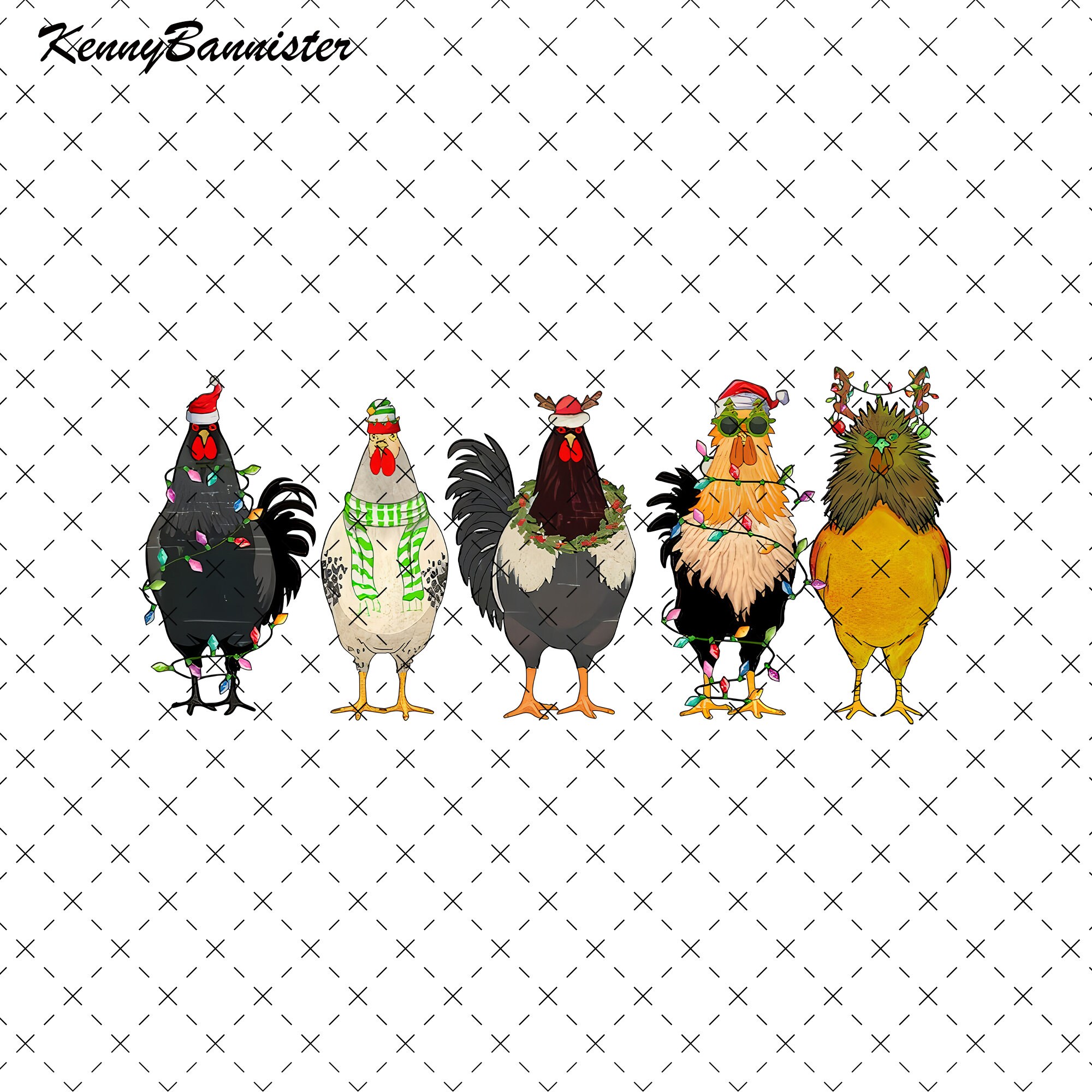 Christmas Chickens Png, Christmas Chicken Png, Christmas Farm Animal ...