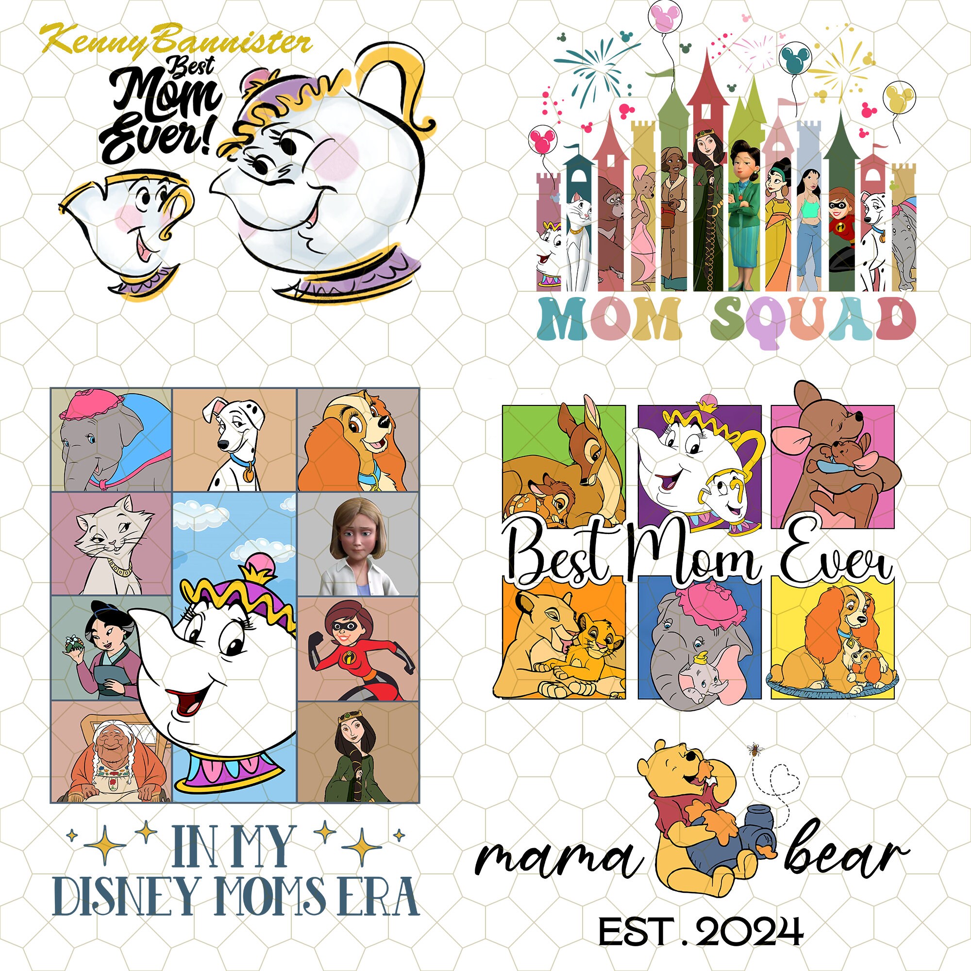 Bundle Best Mom Ever Png, Beauty and the Beast Chip Mrs. Potts Magic ...