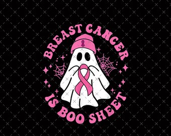 In October We Wear Pink Halloween Ghost PNG Breast Cancer - Etsy