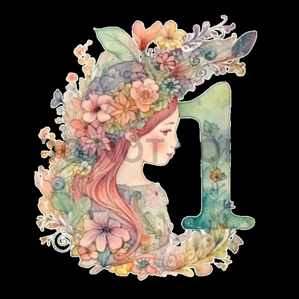 Magical Fairy and Flowers Alphabet Clipart Collection: Colorful A-Z PNG ...