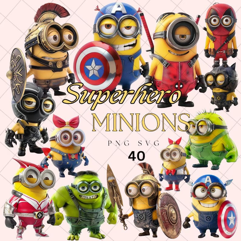 Mega Minions PNG Bundle, Minions Clipart, Despicable Me Clipart ...
