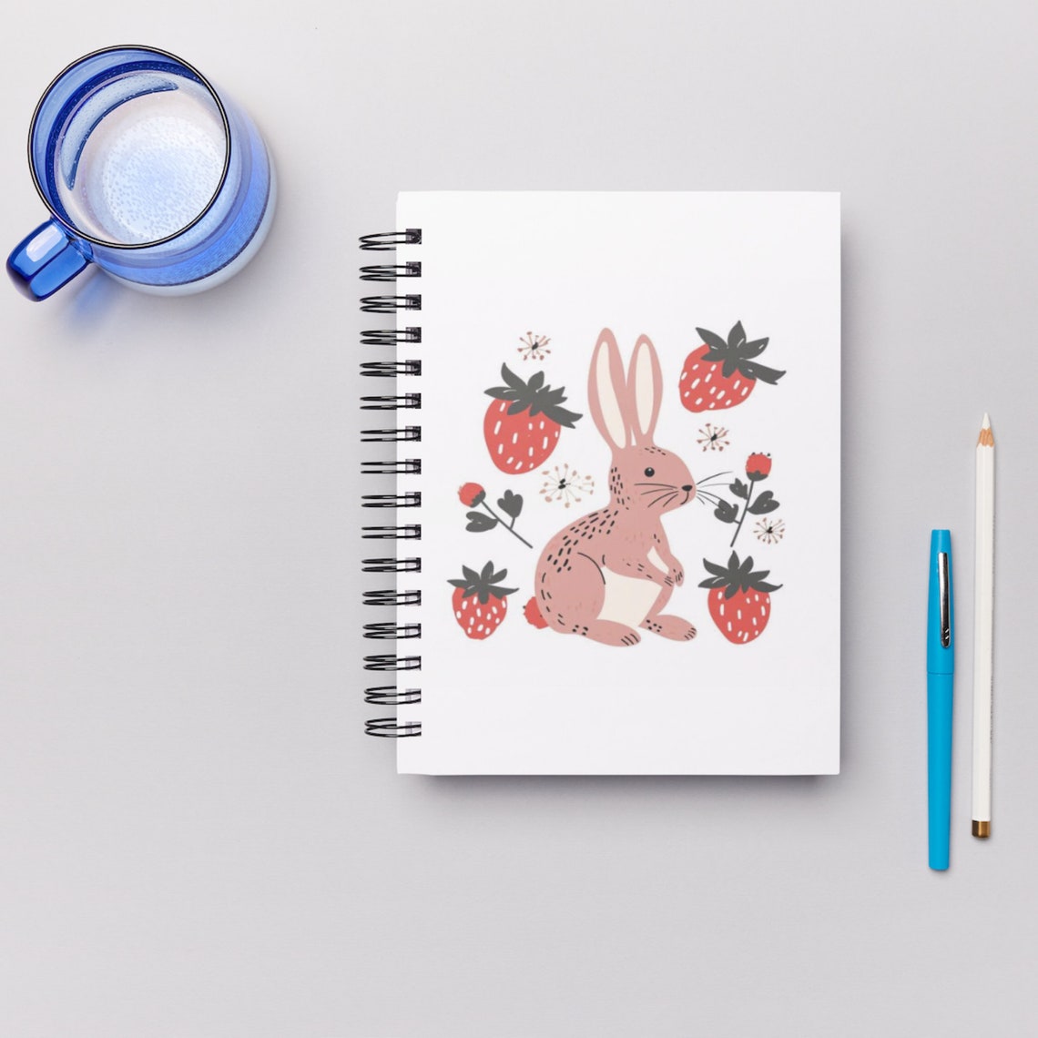 Cute Bunny Berry SVG Strawberry Bunny Images Springtime Clipart Bunnies ...