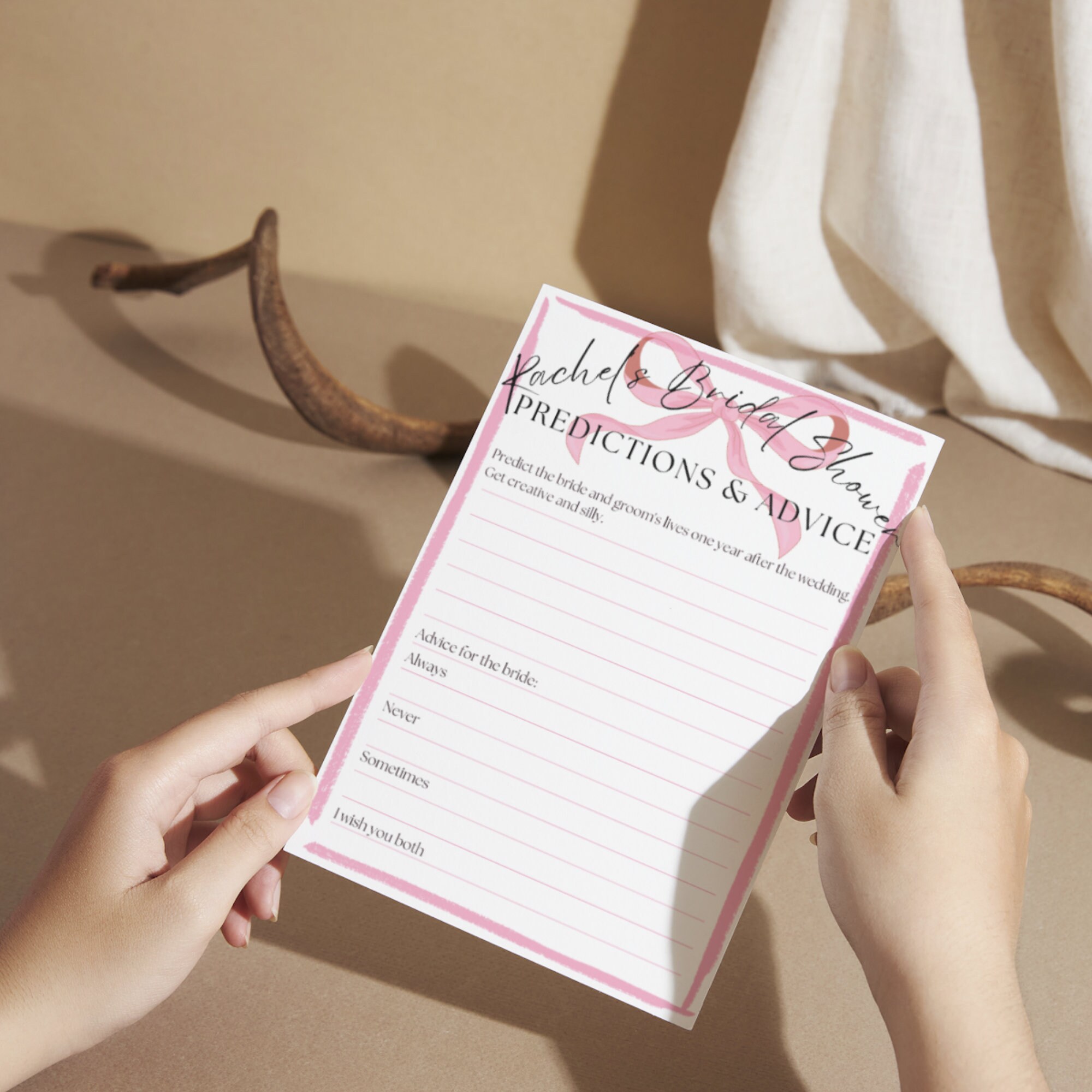Pink Bow Bridal Shower Game Bundle Pink Ribbon Themed Bachelorette ...