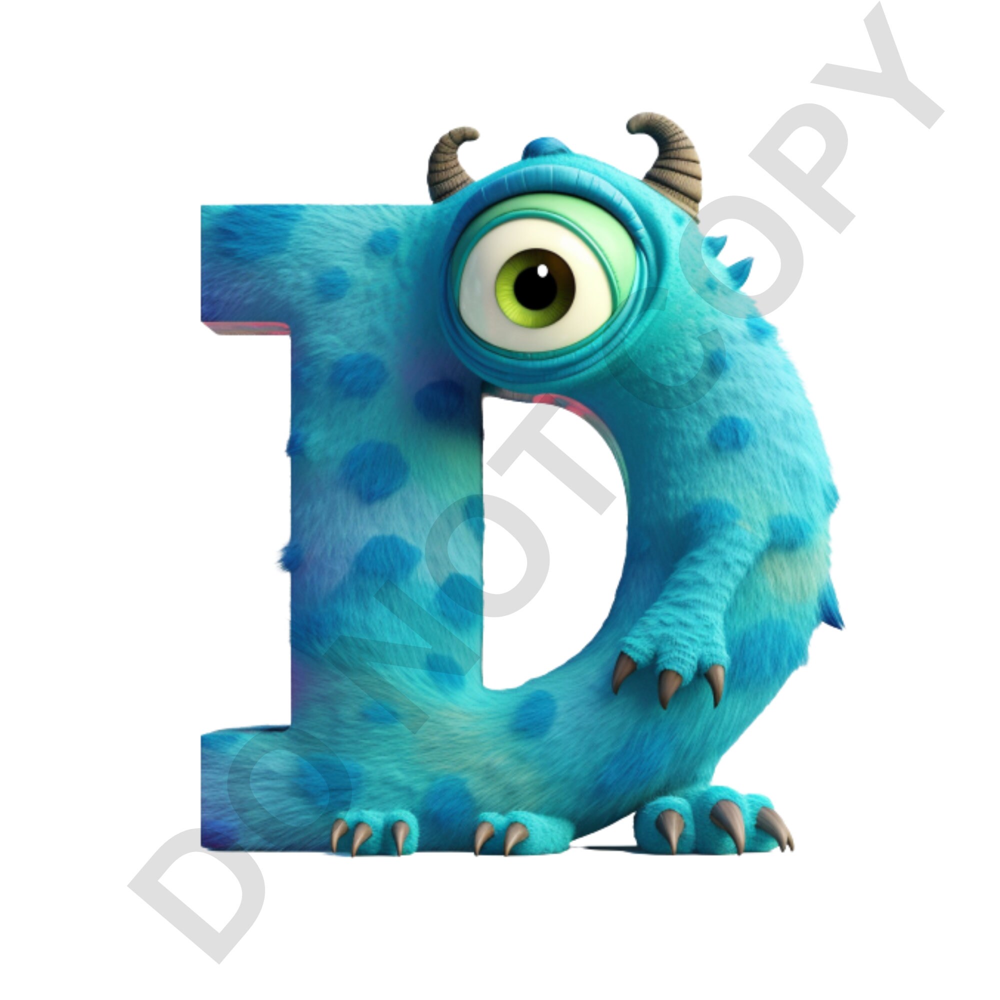 40 Monsters Inc Inspired Alphabet Clipart Collection: A-Z PNG - Etsy ...