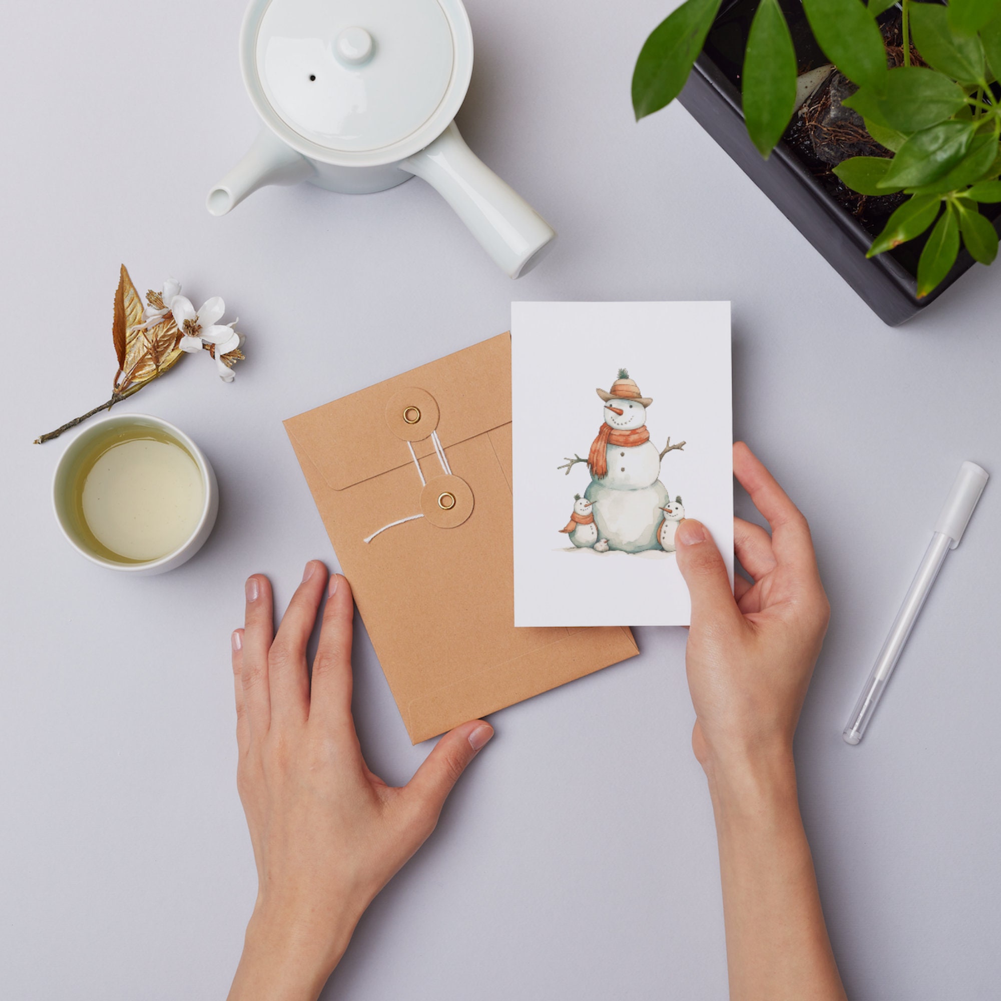 25 Frosty Snowman Friends Clipart Fun Snowman PNG Happy - Etsy