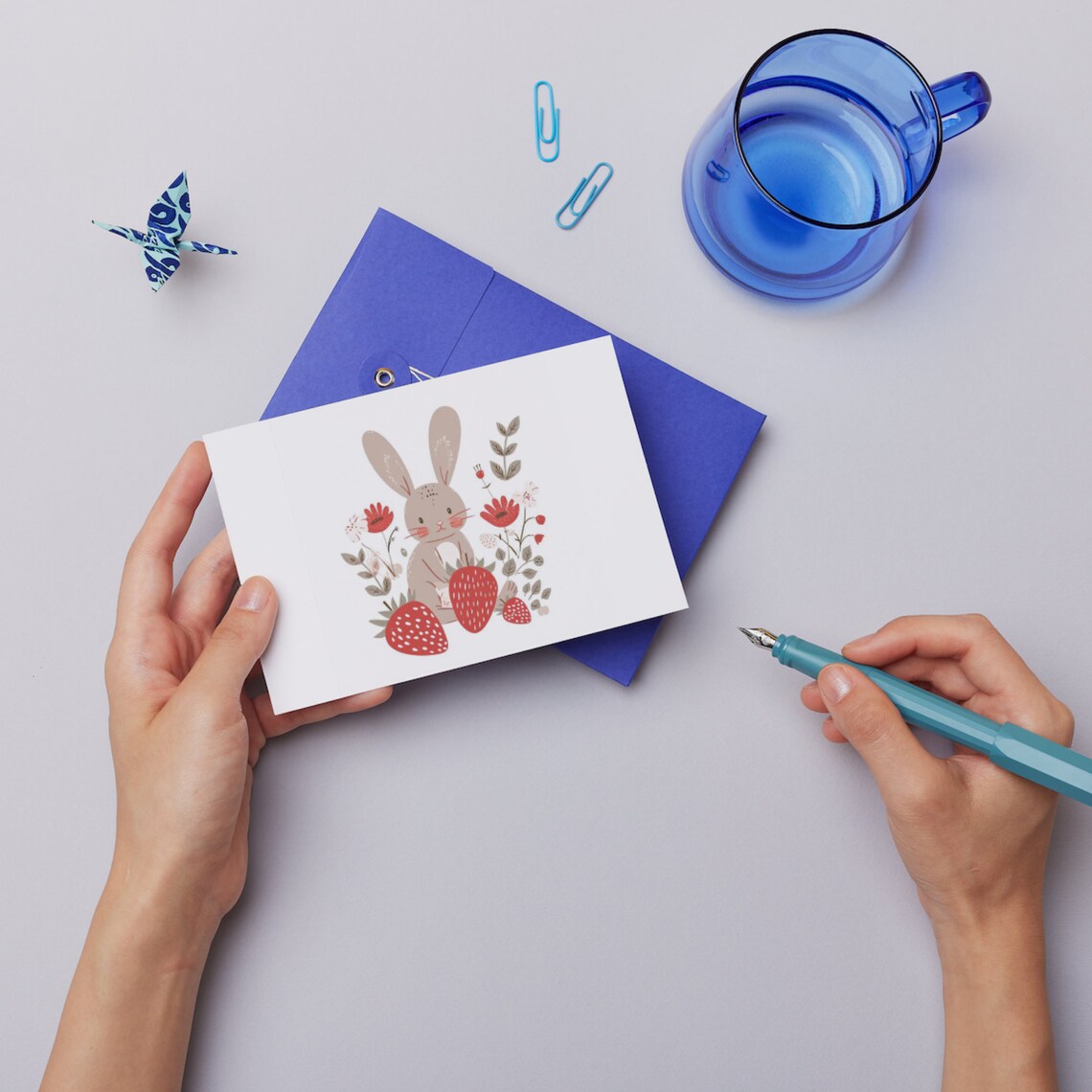 Cute Bunny Berry SVG Strawberry Bunny Images Springtime Clipart Bunnies ...