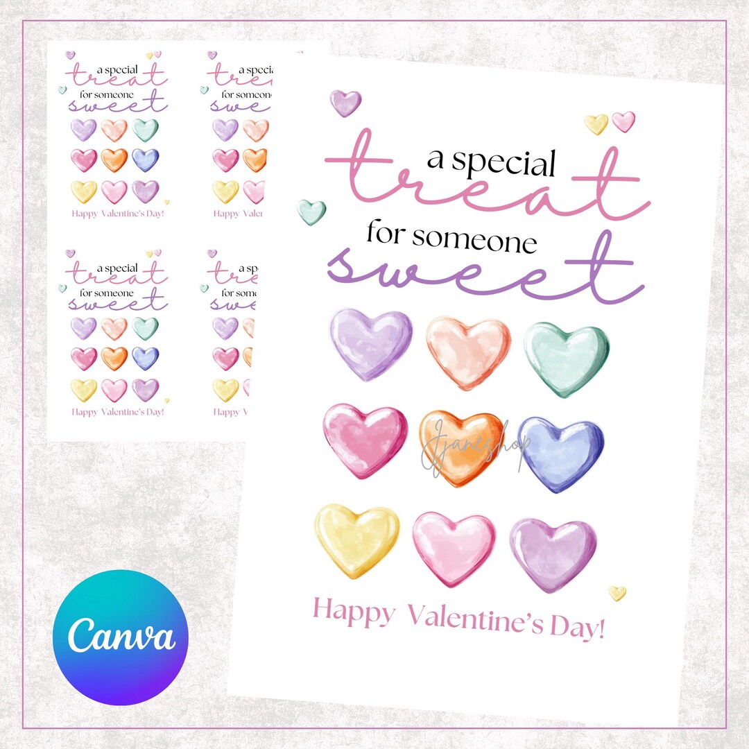 Printable Special Treat for Someone Sweet Valentine's Day Card Kids ...